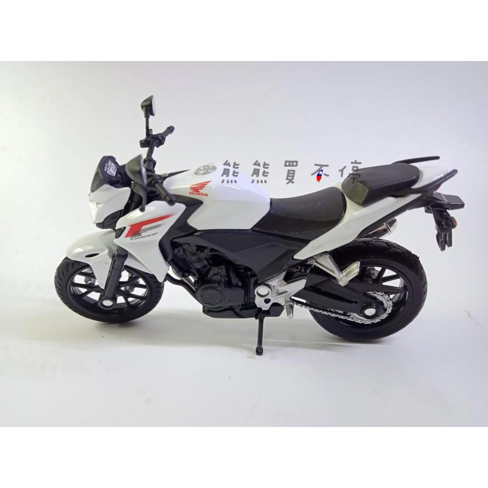 [在台現貨] 2014年 本田 Honda CB500F 白黑 1/18 仿真 合金 摩托車 重機 模型 - 熊熊買不停 - iOPEN Mall