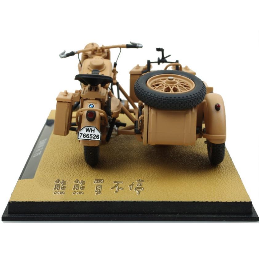 [在台現貨-三色可選] 二戰德國 BMW R75 邊車 1/24 合金 三輪 摩托車模型 可加購客製兵人和MG34機槍 - 熊熊買不停 ...