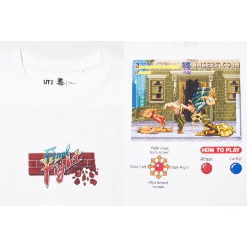 (特價)代購 CAPCOM 40周年 UNIQLO Final Fight 街頭快打 T恤 衣服 卡普空 街機 動作遊戲 - 小倉模型(日本 ...