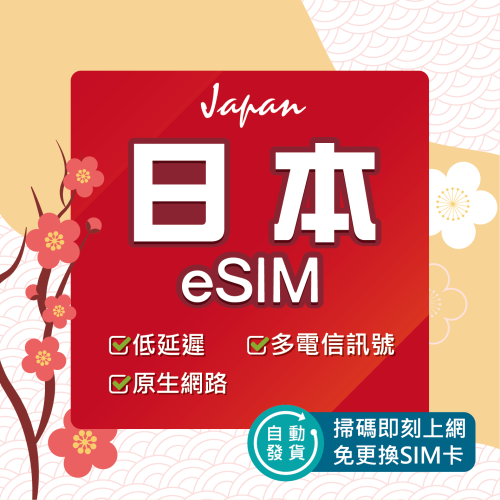 【日本eSIM】24H自動發貨 免等待 免插卡 esim sim卡 esim日本 日本網卡 日本上網卡 日本網路卡 - 環亞電訊eSIM GO - iOPEN Mall