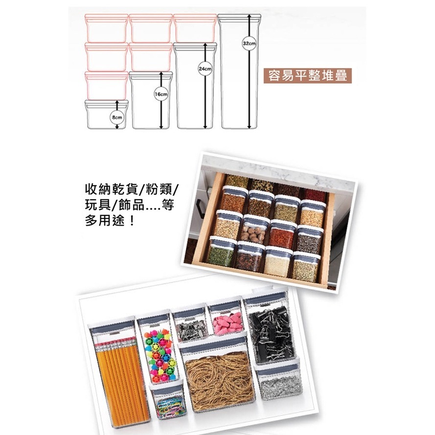 美國OXO POP 大正方按壓保鮮盒-1L 01023BS10 - 縱貫線3C量販店 3M|聲寶|惠而浦|東芝|特福|國際牌|奇美|東元|美膳雅|沙宣 - iOPEN Mall