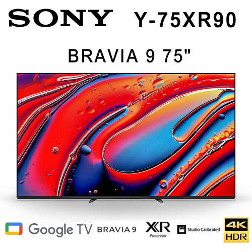 SONY BRAVIA 9 Y-75XR90 75吋 4K Mini LED智慧液晶電視GoogleTV公司貨保固2年 - 澄名影音展場 - iOPEN Mall