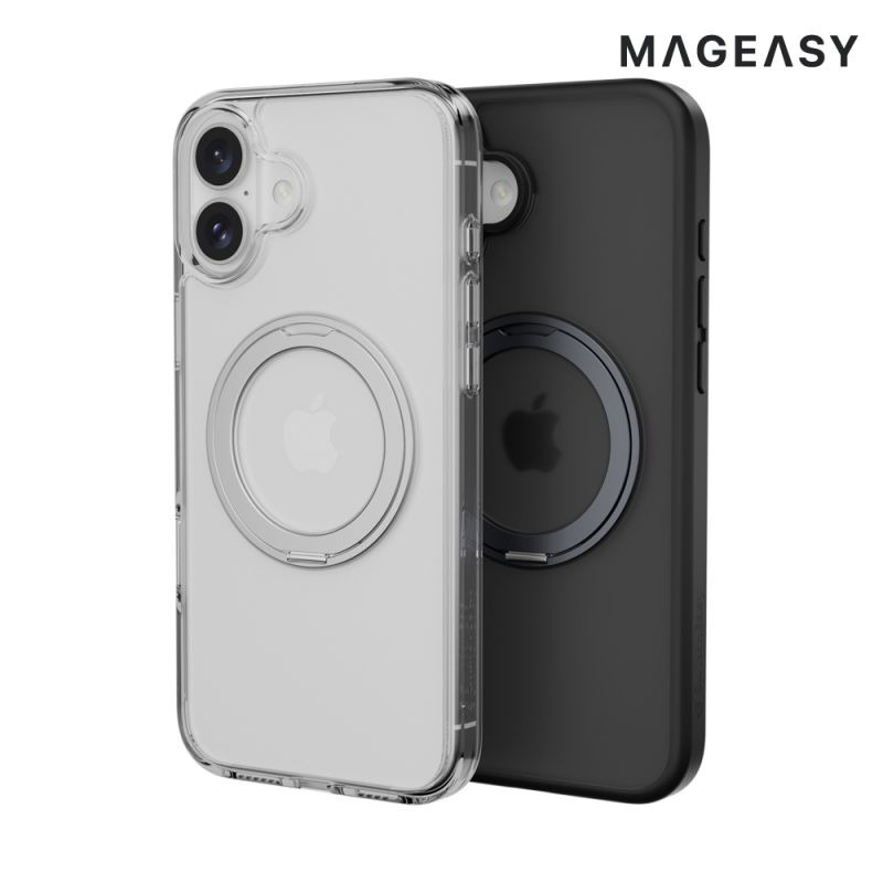 MAGEASY Apple iPhone 16 / 16 Plus MagStand 360 M 磁吸旋轉支架防摔手機殼 - Wooo 3C - iOPEN Mall