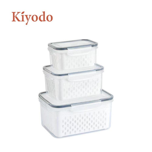 【Kiyodo】密封瀝水保鮮盒組(長方) - Kiyodo 官方旗艦店 - iOPEN Mall