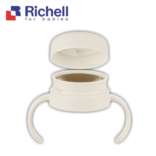 日本 Richell 利其爾 360度防漏液壓式上蓋組-(適用T.L.I水杯系列)米白 - 花媽婦嬰用品店 - iOPEN Mall