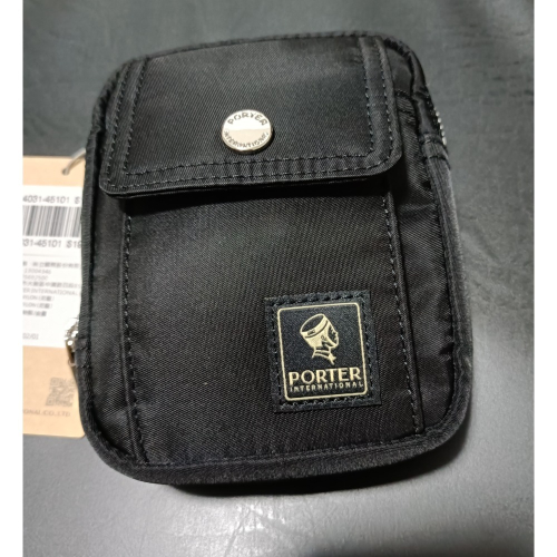 PORTER - MINI BAG拉鍊掛包 - 黑 - 喵太郎 - iOPEN Mall
