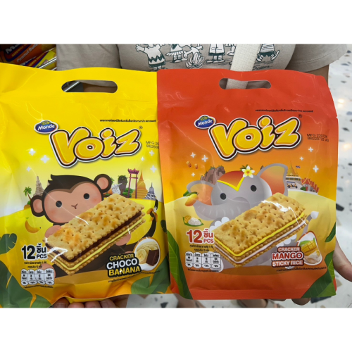 泰國🇹🇭 Voiz Choco 酥脆夾心餅乾 12入 香蕉巧克力/芒果糯米 - 祺小舖國際代購 - iOPEN Mall