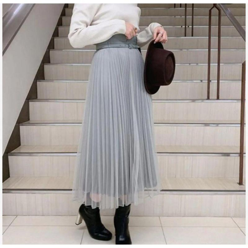 Cocodeal 浪漫腰帶設計拼接飄逸紗裙 薄荷綠1號 - My Agora - iOPEN Mall