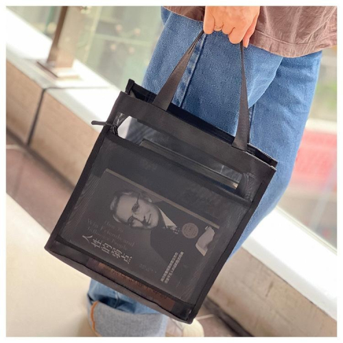 No.873/1 長款A4個性透視網紗可肩背手提袋購物袋補習袋提袋210139 - 西西美袋子_蝦皮同步販售中，歡迎詢問現貨況 - iOPEN Mall