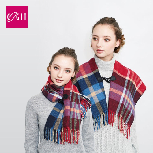 🌸W🌸COGIT 2way造型 牛角扣 披肩圍巾 流蘇 學院風 寒流 辦公室 防風 小外套 保暖 英倫風 保暖外套 - JA時尚 - iOPEN Mall