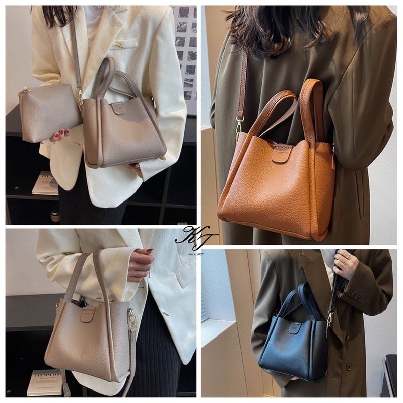 【A0308】水桶包 軟皮 肩背包 手提包 斜背包 托特包 側背包 包包女 手提包女 單肩包女 斜背包女 包包 - KT精品