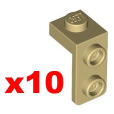 【小荳樂高】LEGO 米色/沙色 1x1-1x2 側接轉向(10個) Bracket 79389 6374151 - [小荳樂高專賣店 ...