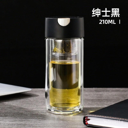 新款第二代磁彈泡茶杯磁吸水杯家用茶水分離杯男士雙層玻璃杯彈射 WGYD - Mickey shop - iOPEN Mall