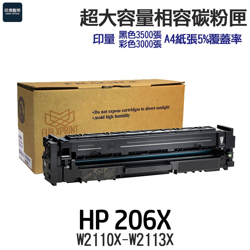 HP 206X W2113X (含晶片) M 紅色 相容碳粉匣 M283FDW - 印用製所 - iOPEN Mall