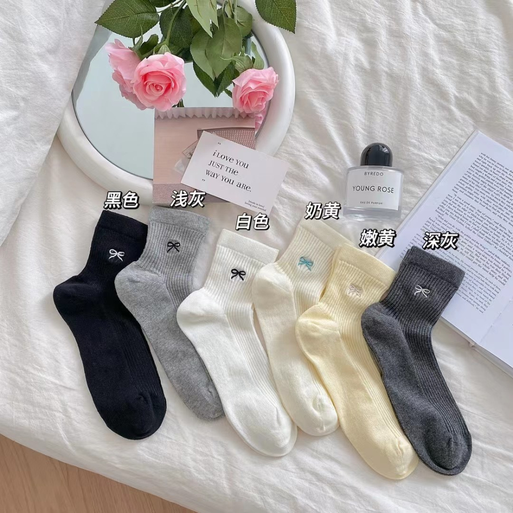 【JUST COOL&WOW】韓國INS風蝴蝶結短襪 - JUST COOL&WOW UNDERWEAR - iOPEN Mall