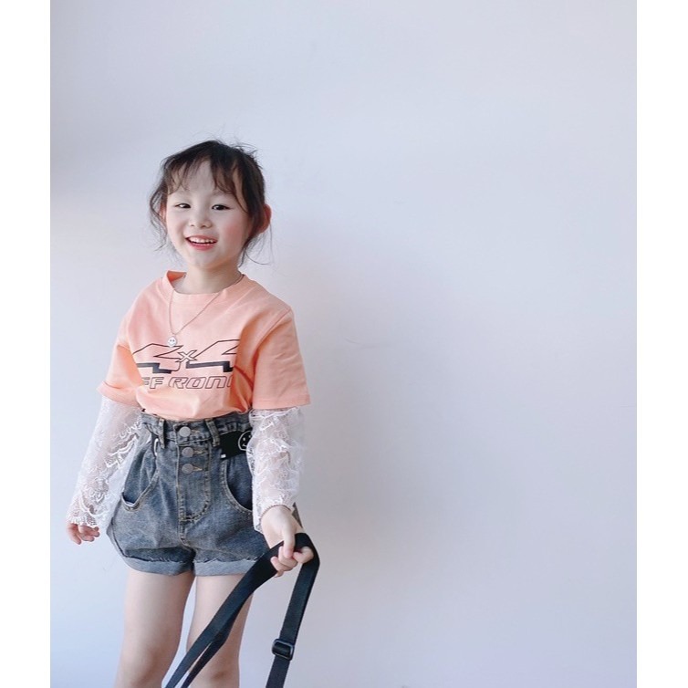 現貨 蕾絲假二件防蚊防曬休閒短袖上衣TEE 女童 童裝 - 童裝 / 寶可夢卡牌 / 悠遊卡icash - iOPEN Mall