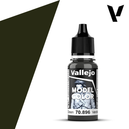 Acrylicos Vallejo 模型色彩 70896 德國迷彩強化暗綠色 Extra Dark Green - 白色木馬號工作室 ...