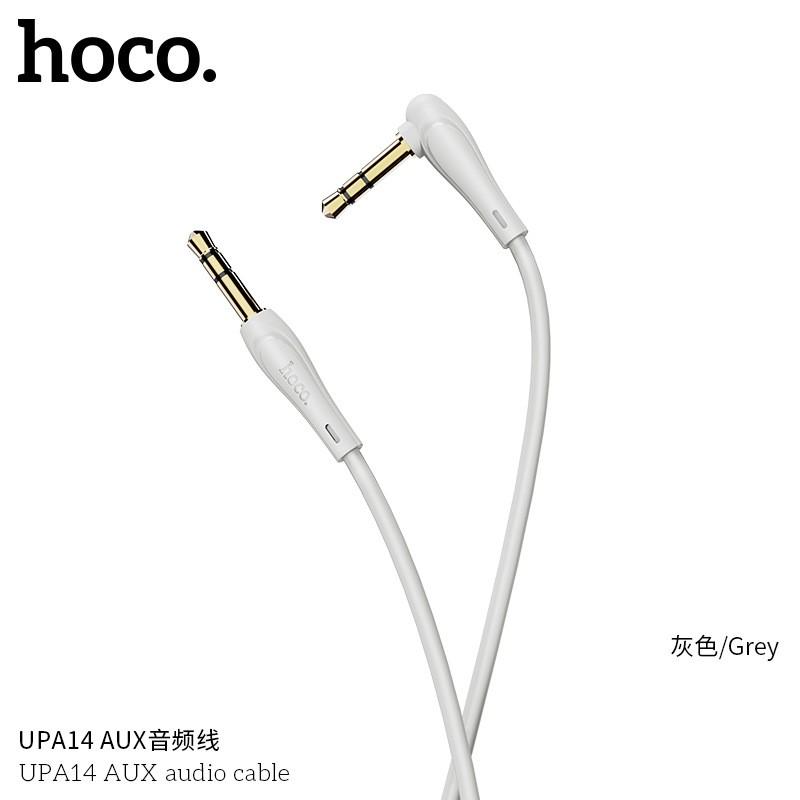 Hoco UPA14 3.5mm 彎頭 音頻線 AUX 車用 音源線 鍍金接口 公對公 耳機線 1m 2m - 鑫德科技