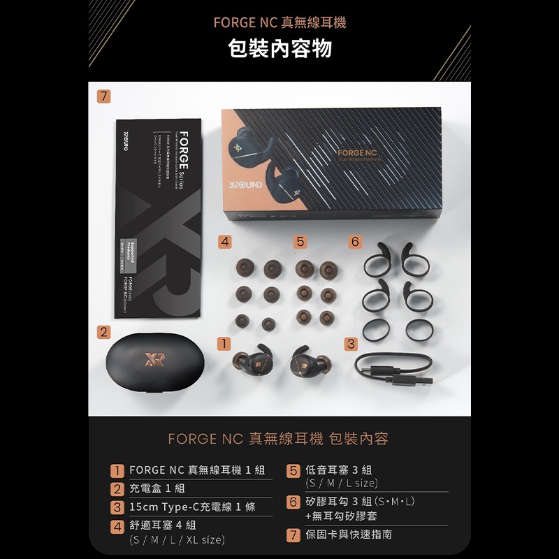 XROUND FORGE NC無線耳機 FORGE NC 智慧降噪耳機 舒適 運動 續航力強 無線藍芽 全機型適用 - JZ-晶讚 3C