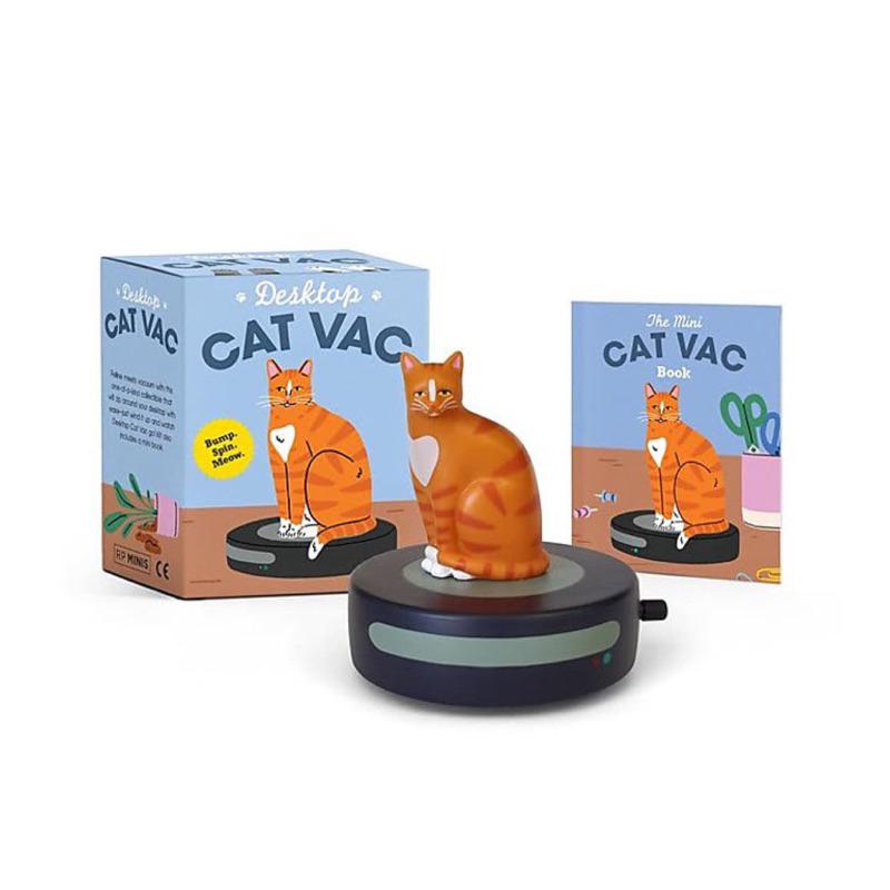 預購 美國 桌上貓貓掃地機器人 🐈 療癒小物 發條玩具 desktop cat vac 貓咪掃地機器人 - 奶油玩具店 美國代購