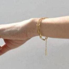 日本法式三層純銀手鍊 全新 S925銀 約16cm+延長鏈4cm - 業餘出清*完美主義者勿擾* - iOPEN Mall