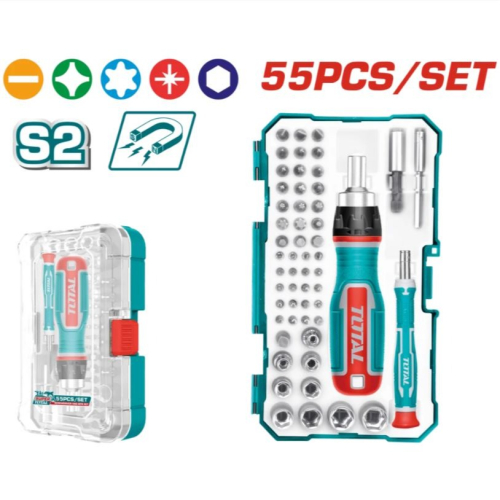 TOTAL 55件螺絲起子頭套裝組 TACSD30556 - 一站式工具 - iOPEN Mall