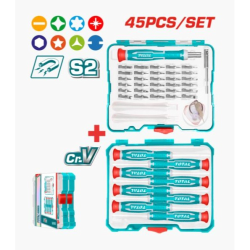 TOTAL 全套精密螺絲起子 TACSD30456 - 一站式工具 - iOPEN Mall