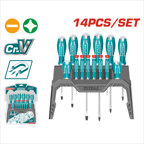 TOTAL 14件螺絲起子組套 THT250614 - 一站式工具 - iOPEN Mall