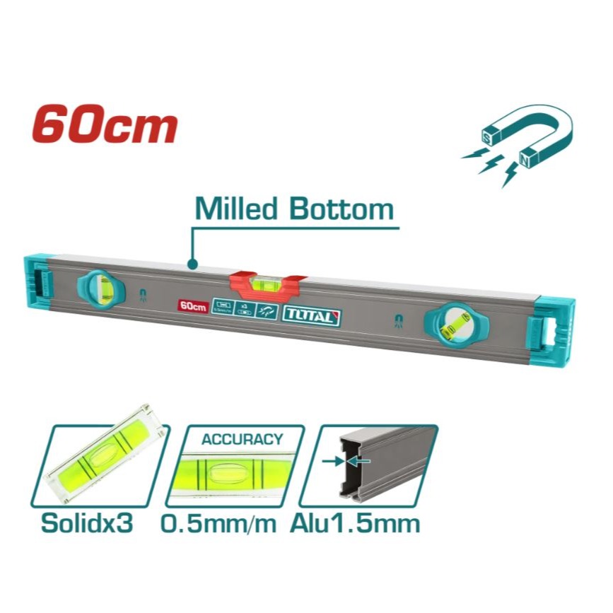 TOTAL 帶磁水平尺 40cm、60cm - 一站式工具 - iOPEN Mall