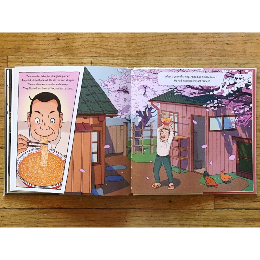現貨精裝英文繪本🍀Magic Ramen: The Story of Momofuku Ando🍀安藤百福研發杯麵的故事 - 缺書店【英文童書 ...