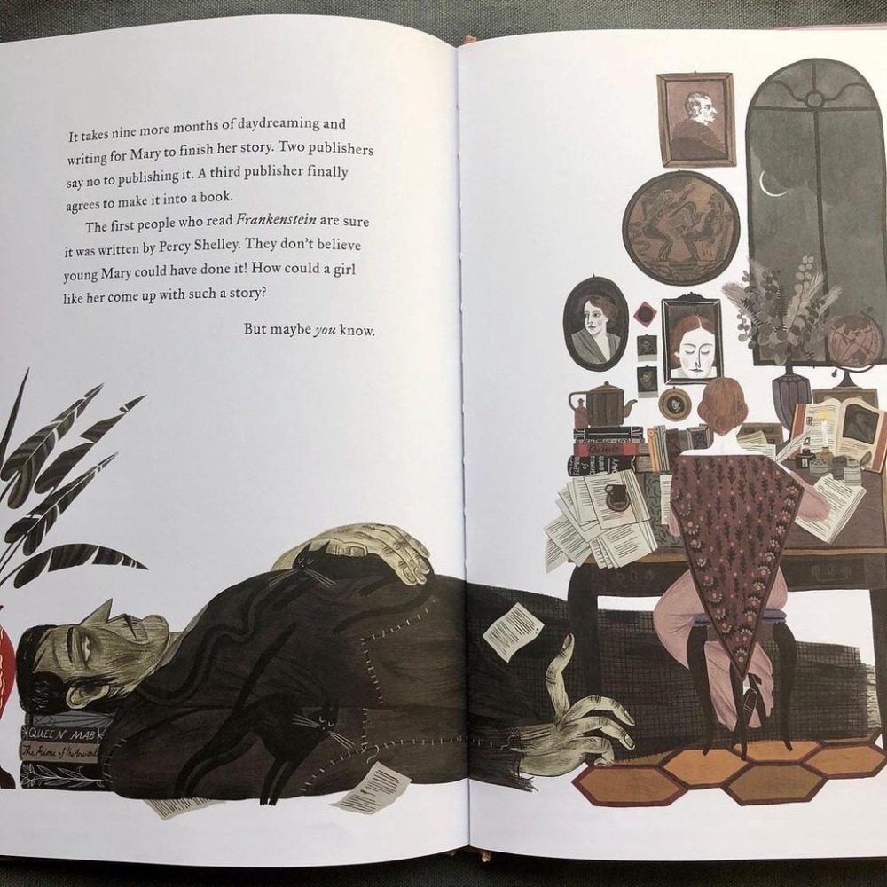 精裝英文繪本Mary Who Wrote Frankenstein🍀西班牙女插画家Julia Sarda🍀【缺書店】 - 缺書店【英文童書繪本 ...