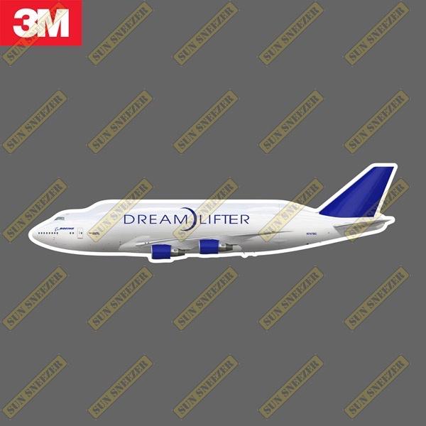 波音747-400 LCF Dreamlifer 夢想運輸者 擬真飛機造型 3M防水防曬貼紙 尺寸長165 mm - 太陽噴嚏 空紙部 ...