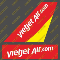 越捷航空 VietJet Air 垂直尾翼 3M貼紙 尺寸上63x86 下 23x90mm - 太陽噴嚏 空紙部 Airline ...