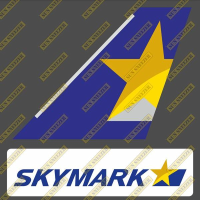 天馬航空 Skymark Airlines 垂直尾翼 3M貼紙 尺寸上63x86 下 23x90mm - 太陽噴嚏 空紙部 Airline Stickers - iOPEN Mall