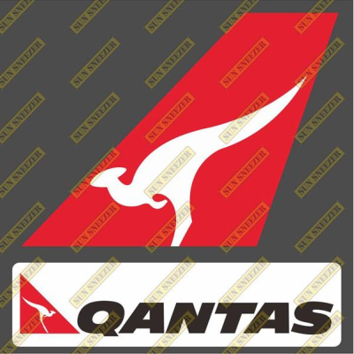 澳洲航空 舊 Qantas Airlines 垂直尾翼 3M貼紙 尺寸上63x86 下 23x90mm - 太陽噴嚏 空紙部 Airline ...