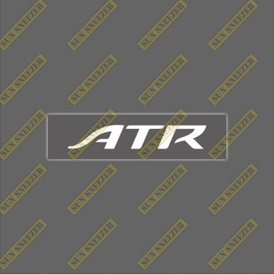 ATR 航太公司 LOGO 灰底白字 橫幅防水3M貼紙 尺寸120X30MM - 太陽噴嚏 空紙部 Airline Stickers ...