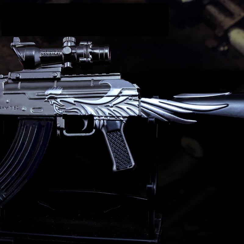 【現貨 - 送刀架】『 榮耀 AKM 』25.5cm 武器 槍 手槍 刀劍 兵器 玩具 模型 no.4326 - 玩模坊 - iOPEN Mall