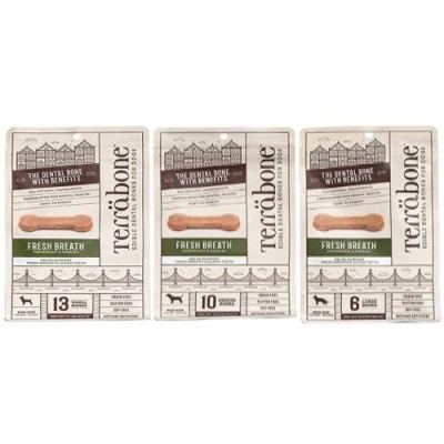 美國Terrabone《潔牙骨 口氣清新-S號 13支｜M號 10支｜L號 6支》三種尺寸可選擇 犬適用『WANG』 - Wang旺寵物精品