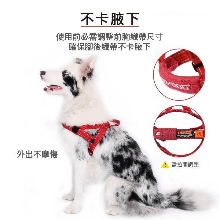 EZYDOG 快套式胸背帶 XS-XL號 適合好動不喜歡穿胸背帶的狗狗 狗胸背帶 犬用『WANG』 - Wang旺寵物精品 - iOPEN Mall