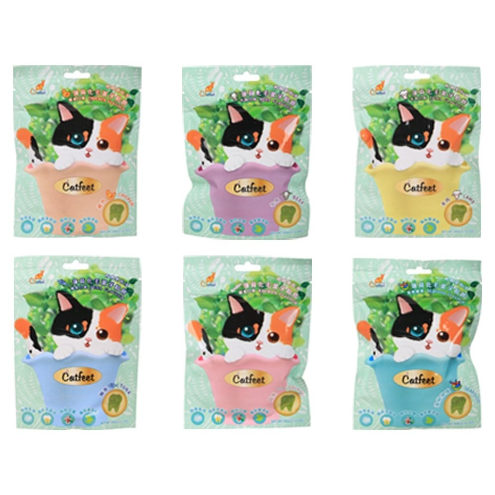 CatFeet 呼嚕最愛 薄荷化毛潔牙餡餅60g 貓零食『WANG』 - Wang旺寵物精品 - iOPEN Mall