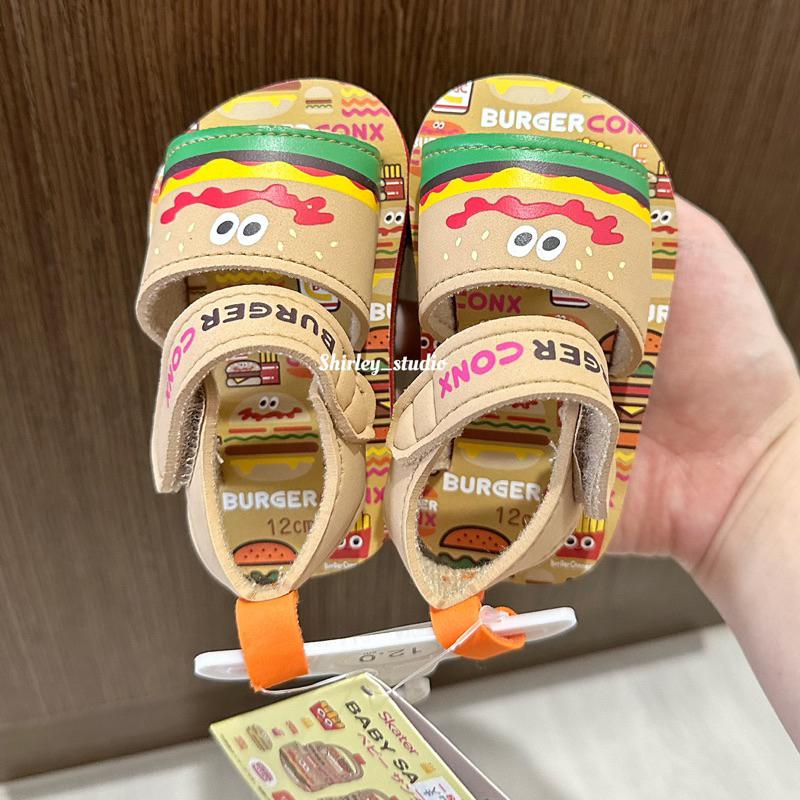 現貨12cm｜日本進口 Burger conx 漢堡 寶寶 涼鞋 - Shirley_Studio 日本代購｜嬰幼兒童裝｜西松屋代購