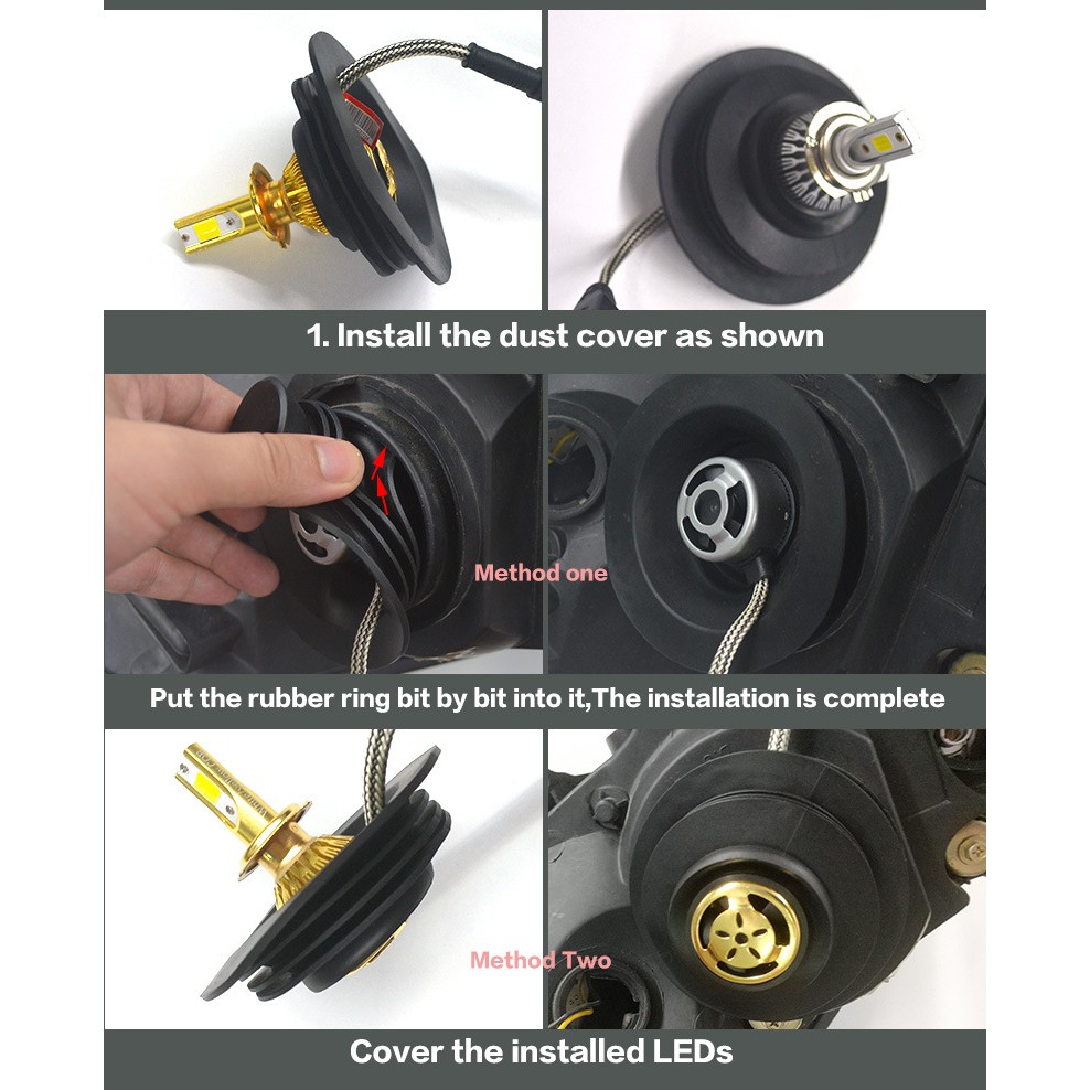 YLC。LED大燈 通用防塵套 軟性橡膠 防水蓋可裁剪 H1 H3 H4 H7 H11 9006 9005 B032 - YLC。雨刷／HID／LED／汽機車配件百貨 - iOPEN Mall
