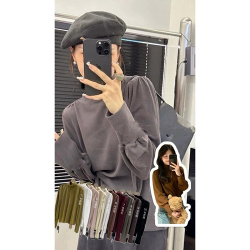 [Y.S ONI]等到貨⌛️直播爆款🔥韓版泡泡袖氣質風磨毛上衣 - y.soni - iOPEN Mall