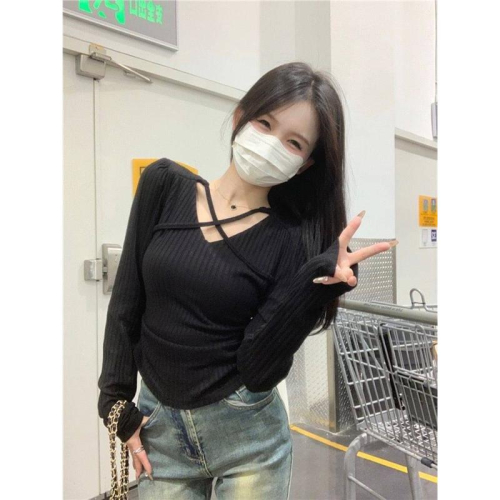 [Y.S ONI ]現貨🖤微辣！交錯巨彈針織上衣 - y.soni - iOPEN Mall