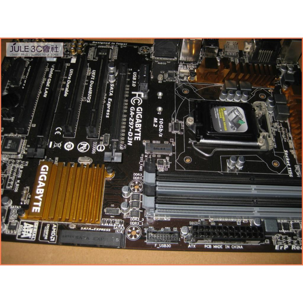 JULE 3C會社-技嘉 GA-Z97-D3H Z97/DDR3/超耐久/電競網路/M2/良品/ATX/1150 主機板 - JULE 3C ...