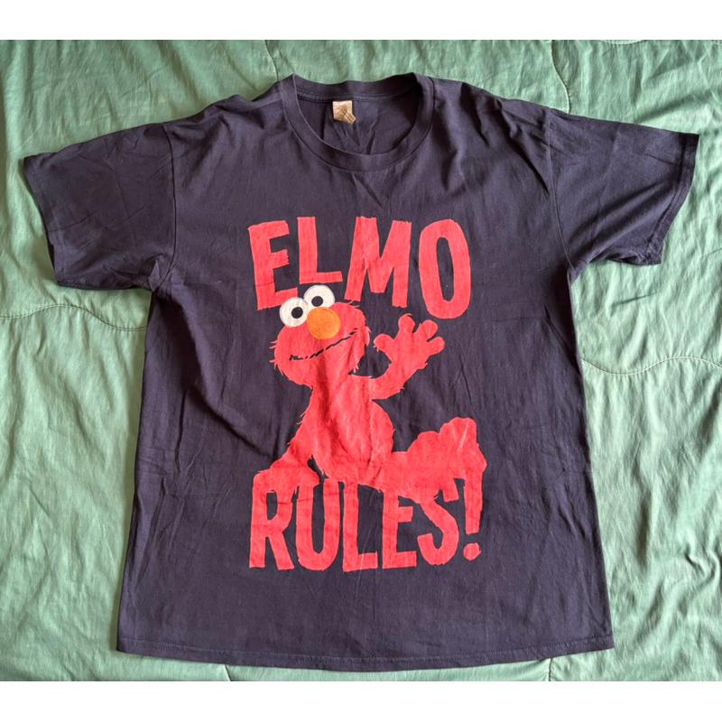 【Q1】二手古著Vintage芝麻街Sesame Street- Elmo Rules短T SZ XL - 潮到不行 - iOPEN Mall