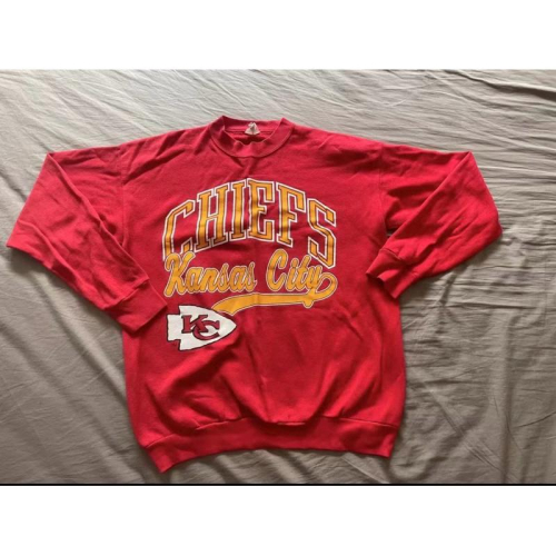 二手古著Vintage美制Tultex NFL冠軍堪薩斯酋長Kansas Chiefs衛衣 SZ XL - 潮到不行 - iOPEN Mall