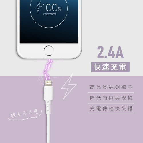 🔹綻藍生活家電🔹 KINYO耐嘉 USB-NAC03 蘋果PD快充傳輸線-2M - 綻藍生活家電 - iOPEN Mall